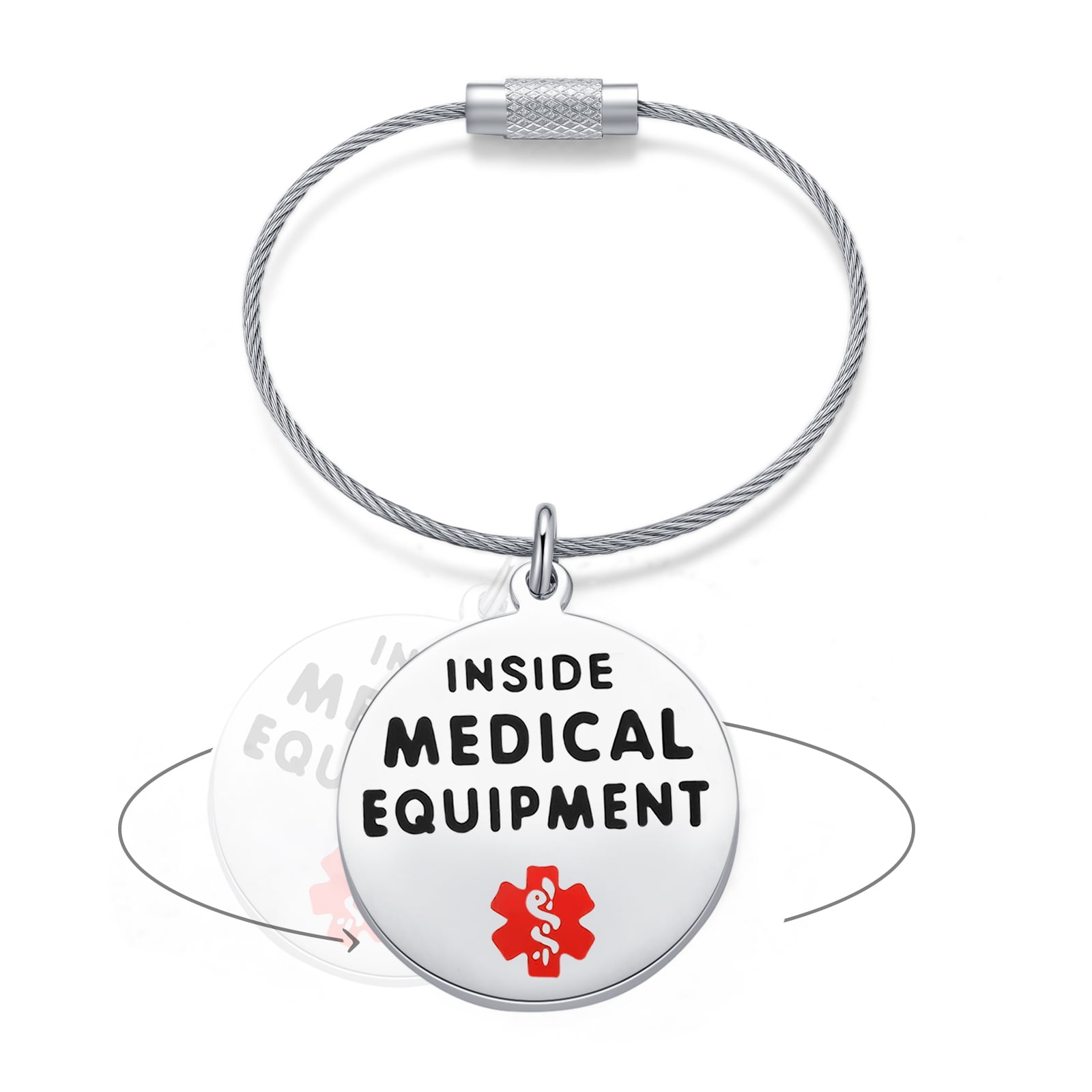 Divoti 1.25" Dual-Sided Stainless Steel Medical Alert Bag Tag -MEDICAL ...