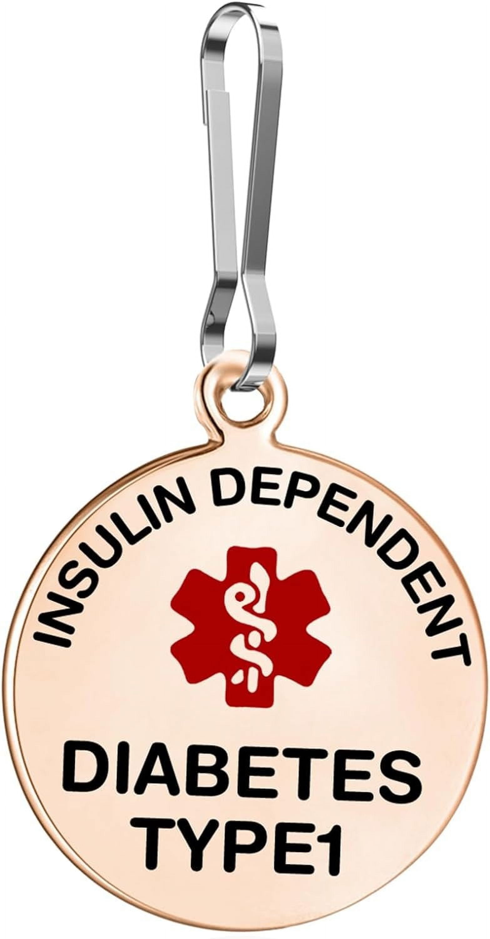 Divoti 1.25" Dual-Sided Stainless Steel Medical Alert Bag Tag -T1D ...