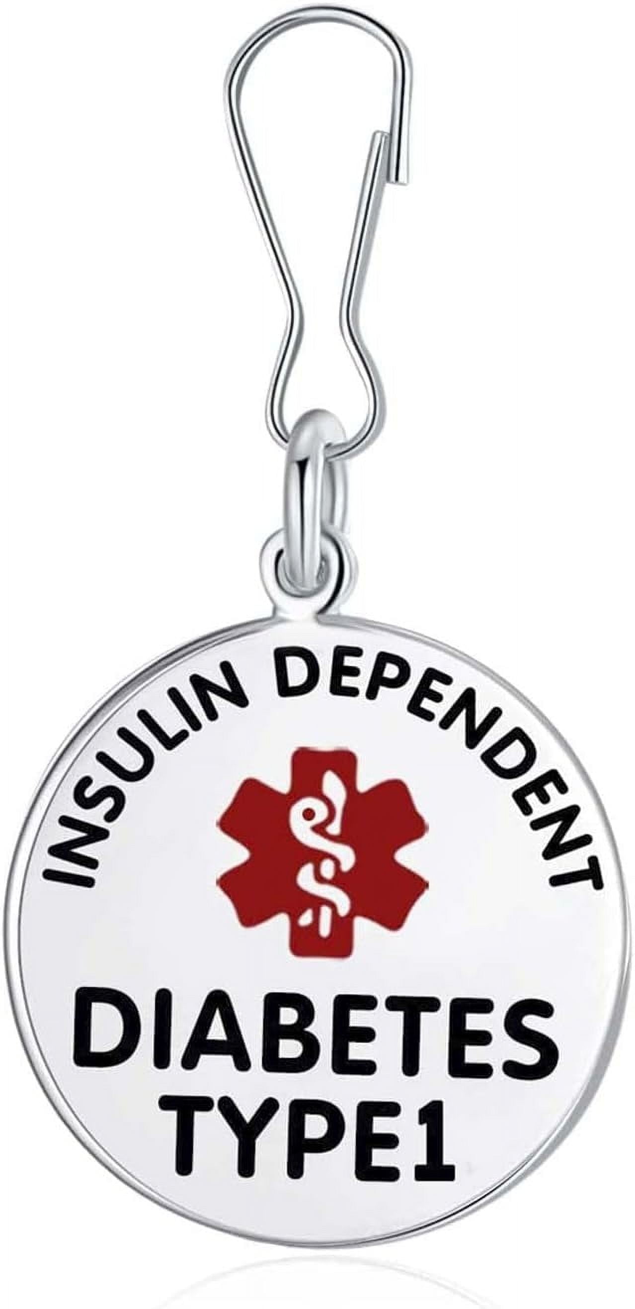 Divoti 1.25" Dual-Sided Stainless Steel Medical Alert Bag Tag -T1D ...