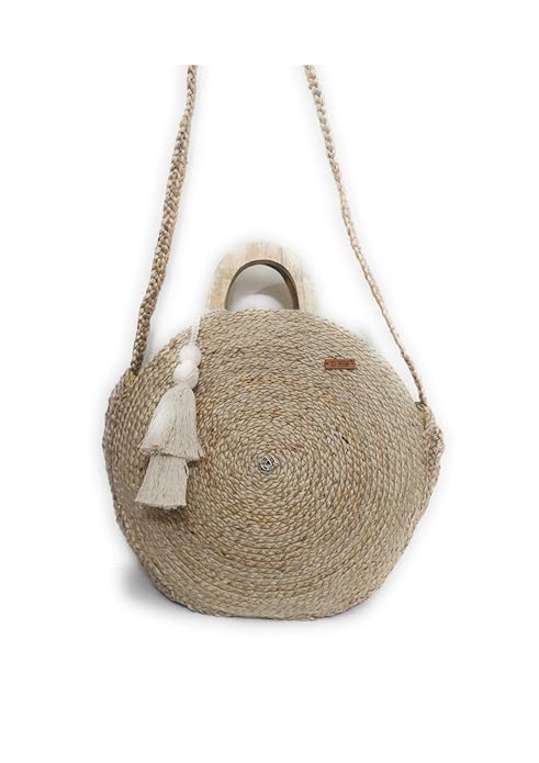 Divulge Jute Braided Round Sling Bag for Woman/Handcrafted Boho Bags ...