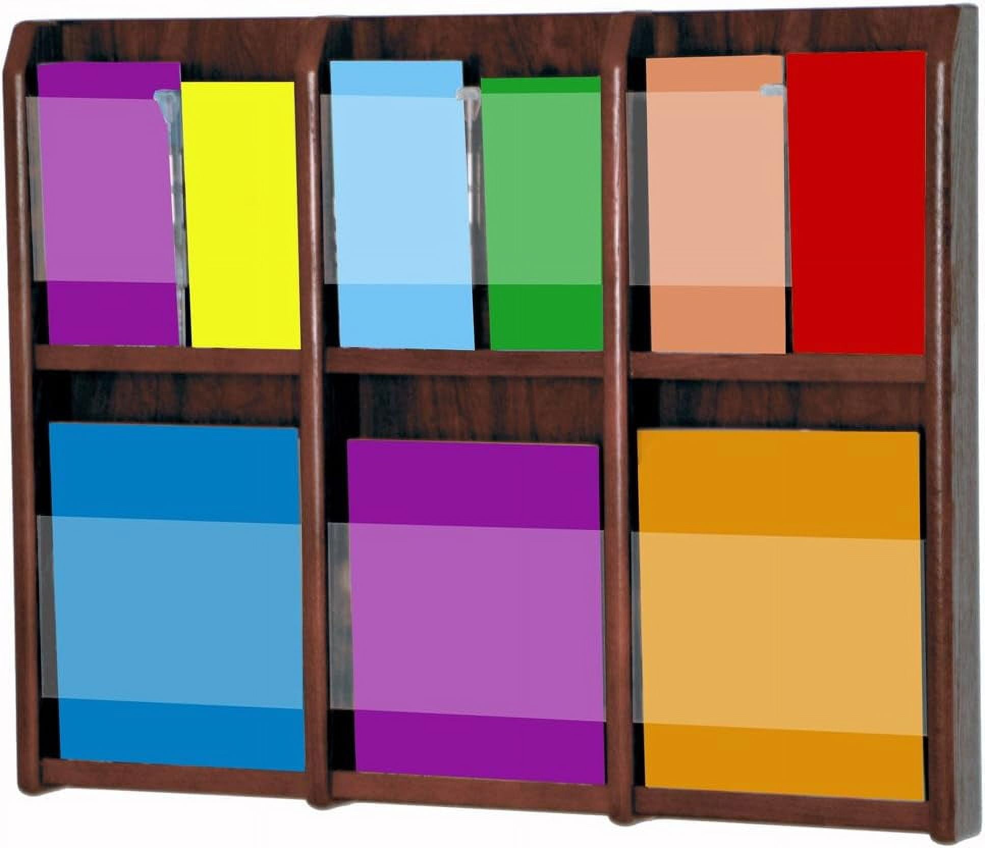 Divulge Wall Display with Brochure Inserts, Light Oak - Walmart.com