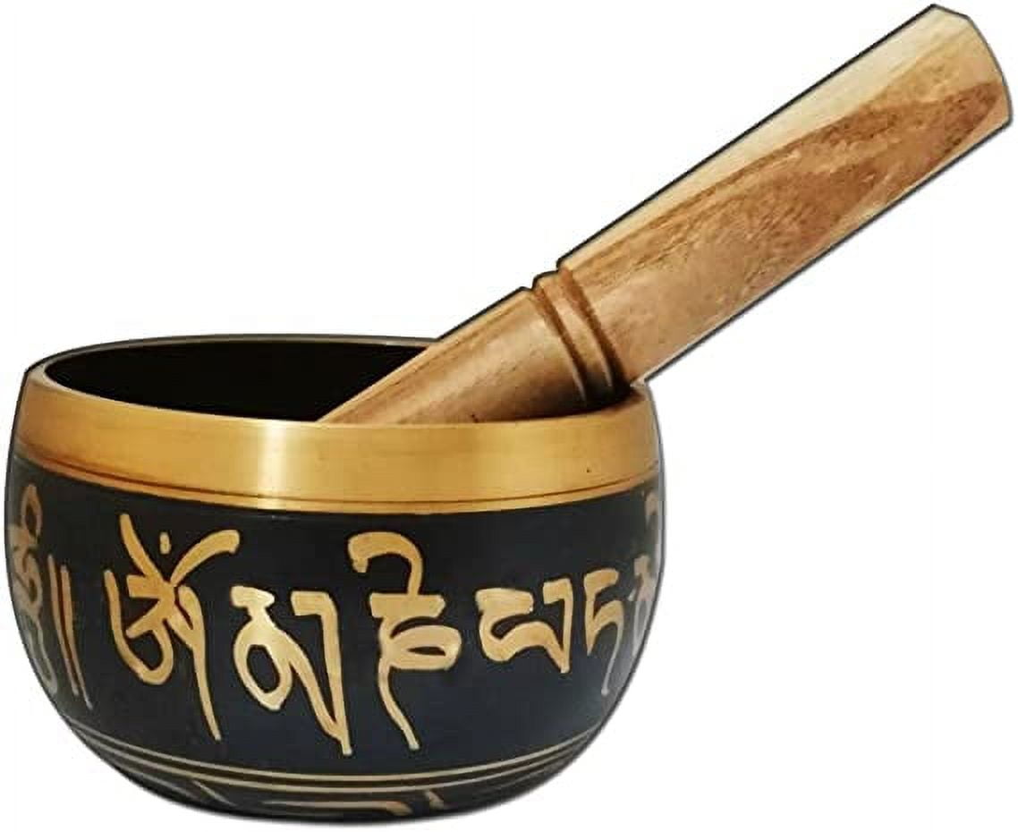 Divya Mantra Reiki Healing Chinese Feng Shui Antique Brass Singing Bowl ...