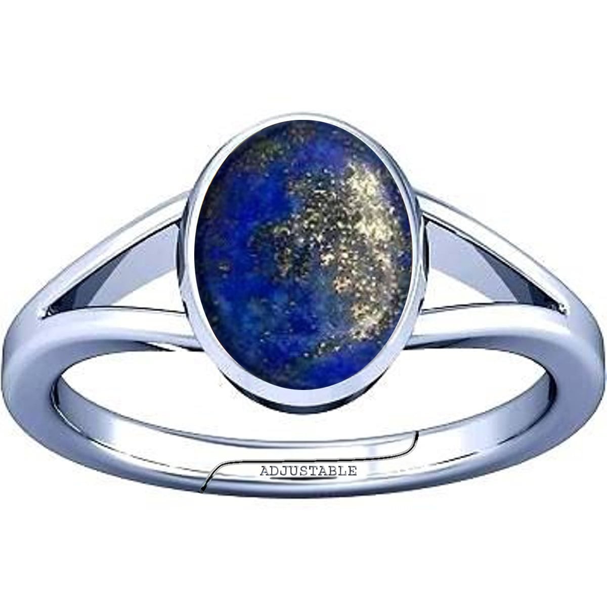 Divya Shakti 10.25-10.50 Carat Lapis Lazuli Lajward Gemstone Silver ...