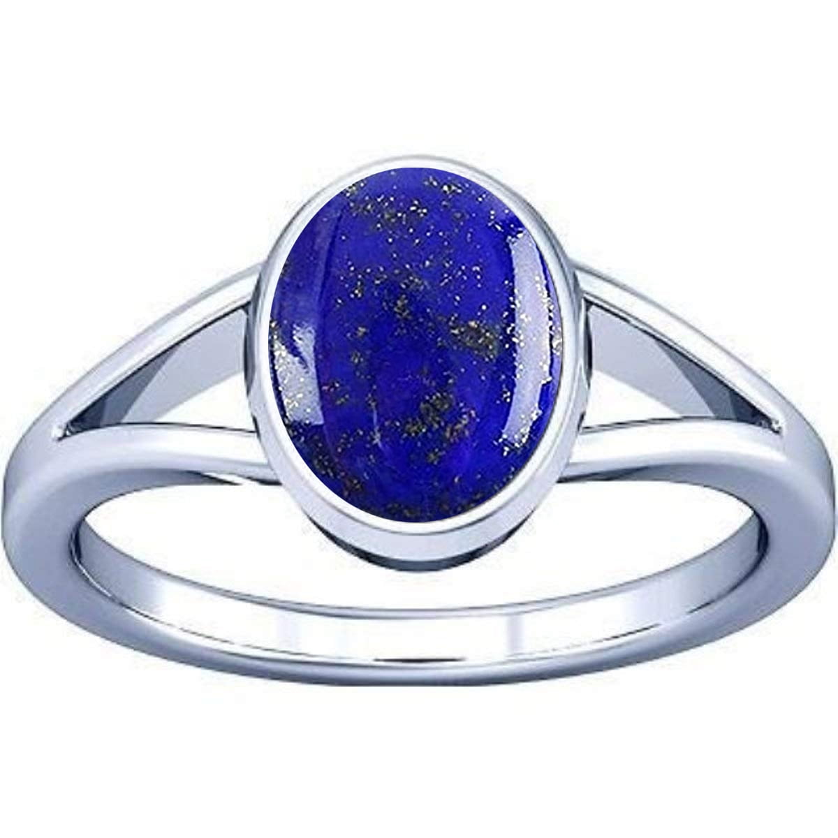 Divya Shakti 3.25-3.50 Carat Lapis Lazuli Lajward Gemstone Silver Ring ...