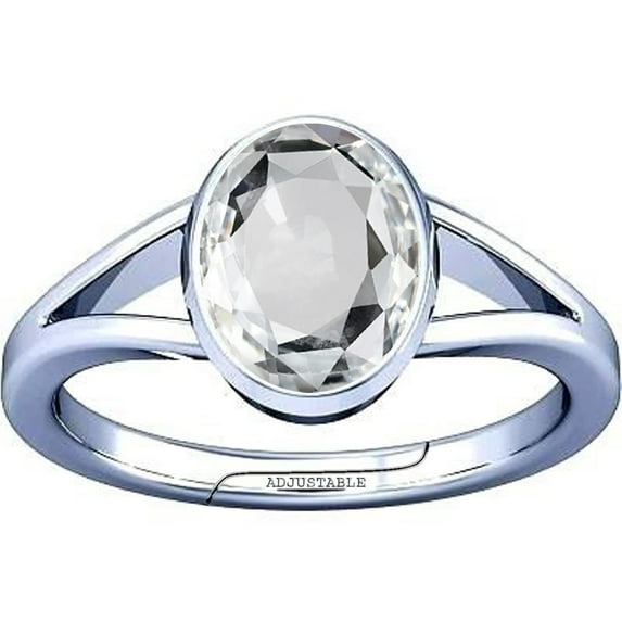 Divya Shakti 3.25-3.50 Carat White Sapphire/ Safed Pukhraj Gemstone ...