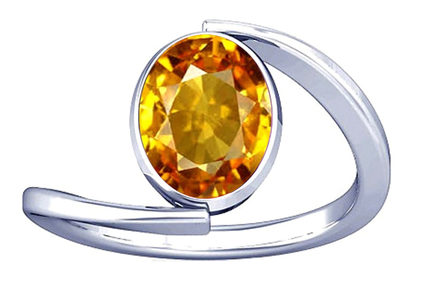 Divya Shakti 5.25-5.50 Carat Citrine Sunhela Golden Topaz Gemstone ...