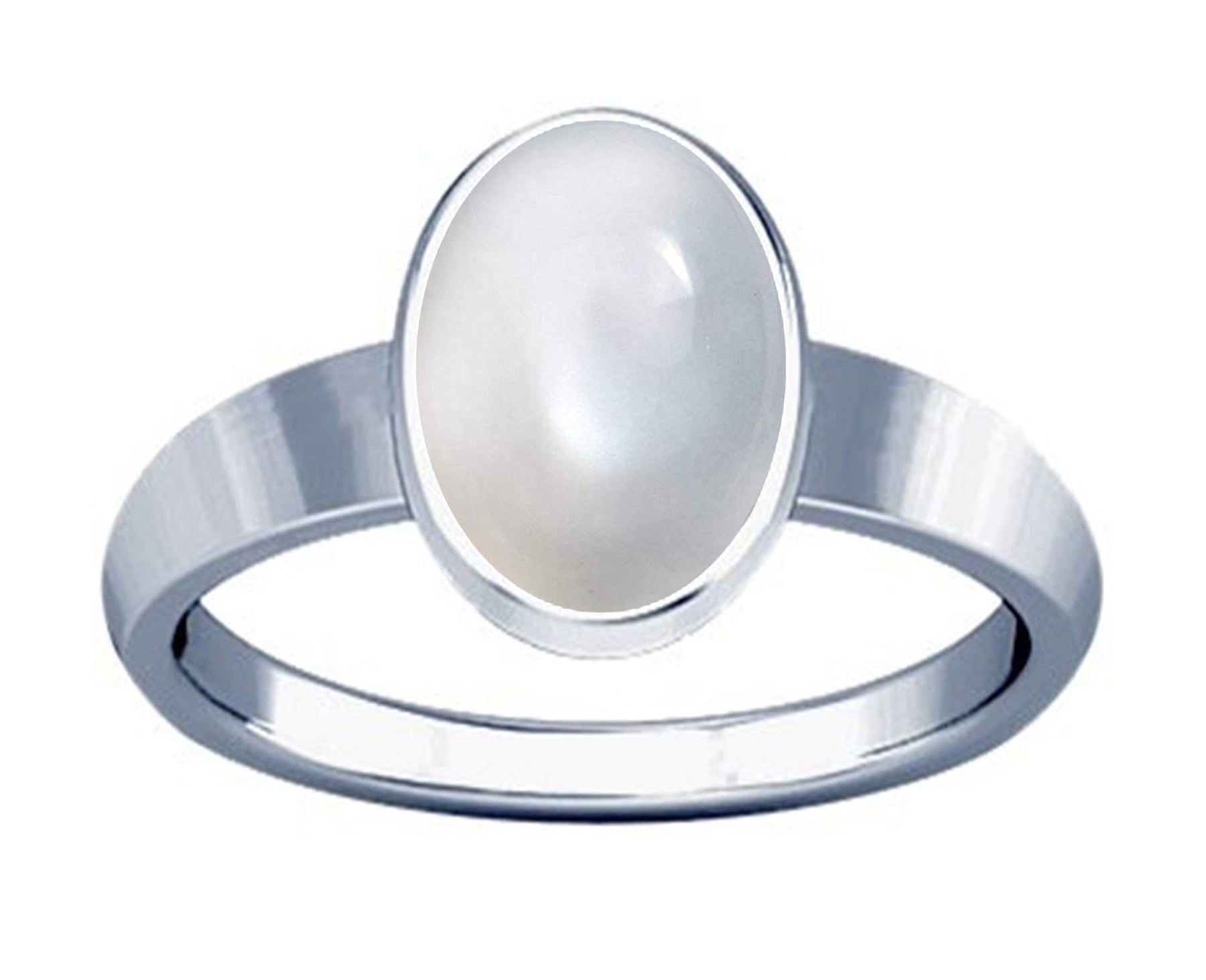 Divya Shakti 7.25-7.50 Carat Moonstone Plain Design Ring (Chandramani ...