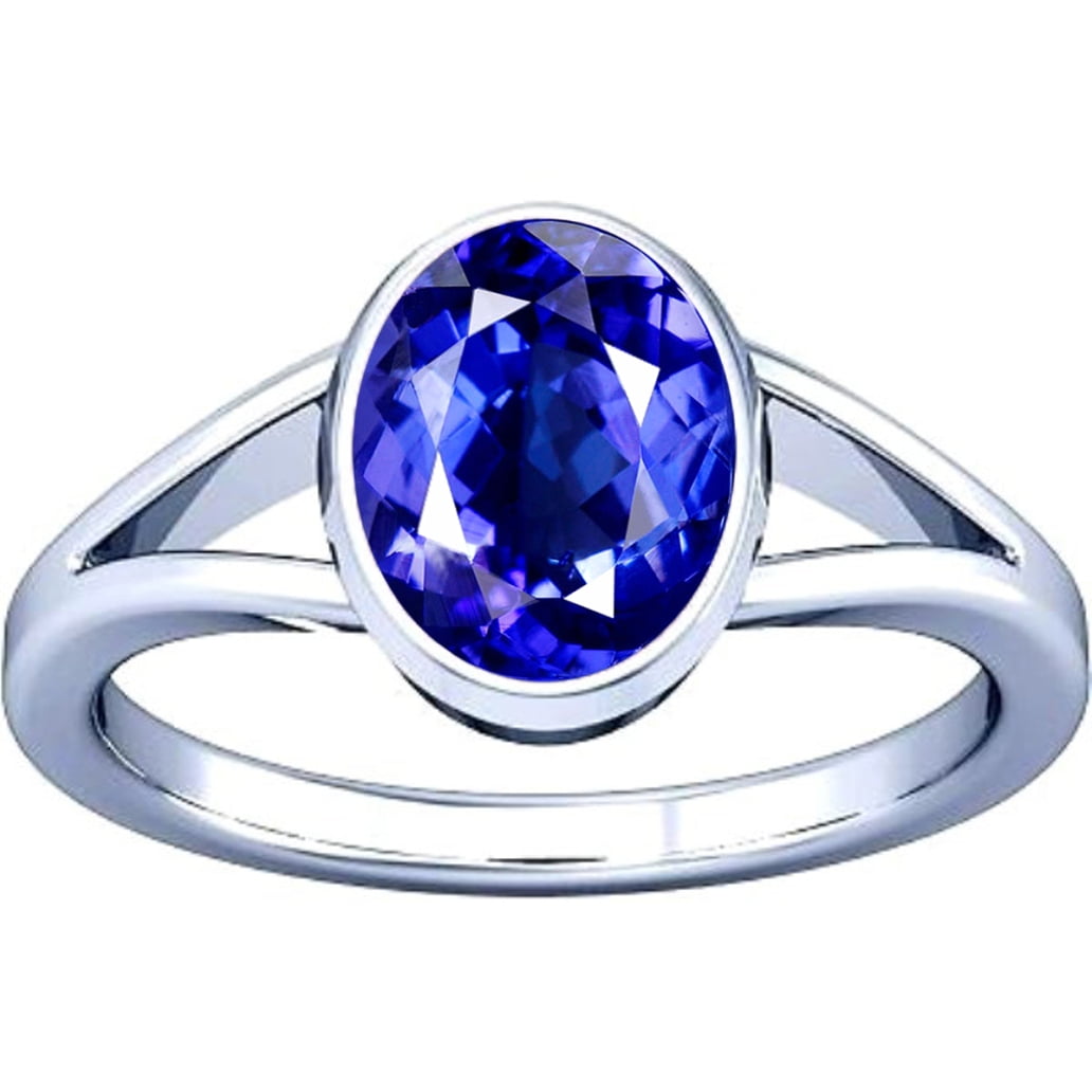 Divya Shakti 7.25-7.50 Carat Tanzanite Gemstone Silver Ring For Men ...