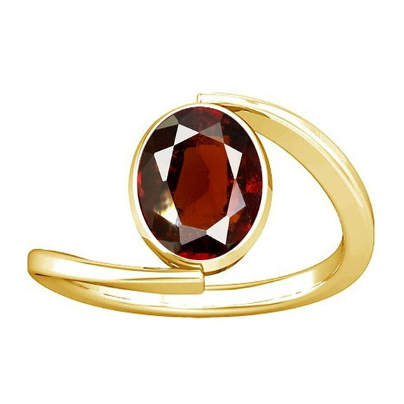 Divya Shakti 8.25-8.50 Carat Hessonite Gomed Gemstone Silver Ring For ...
