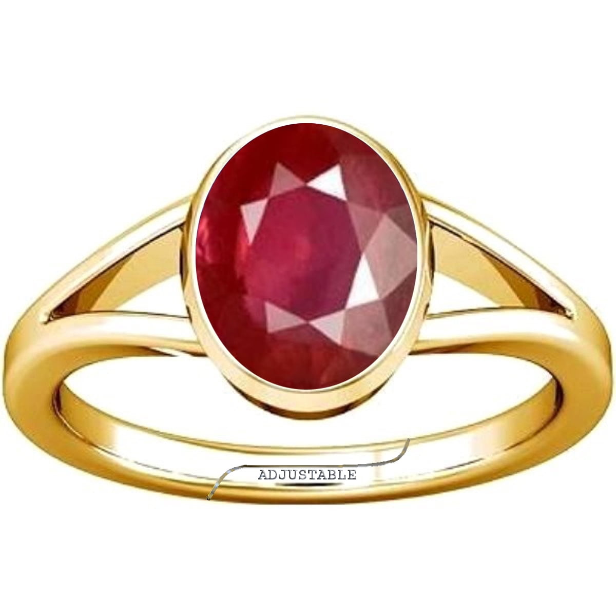 Divya Shakti 9.25-9.50 Carat Ruby/ Manik/ Manikya Gemstone Panchdhatu ...