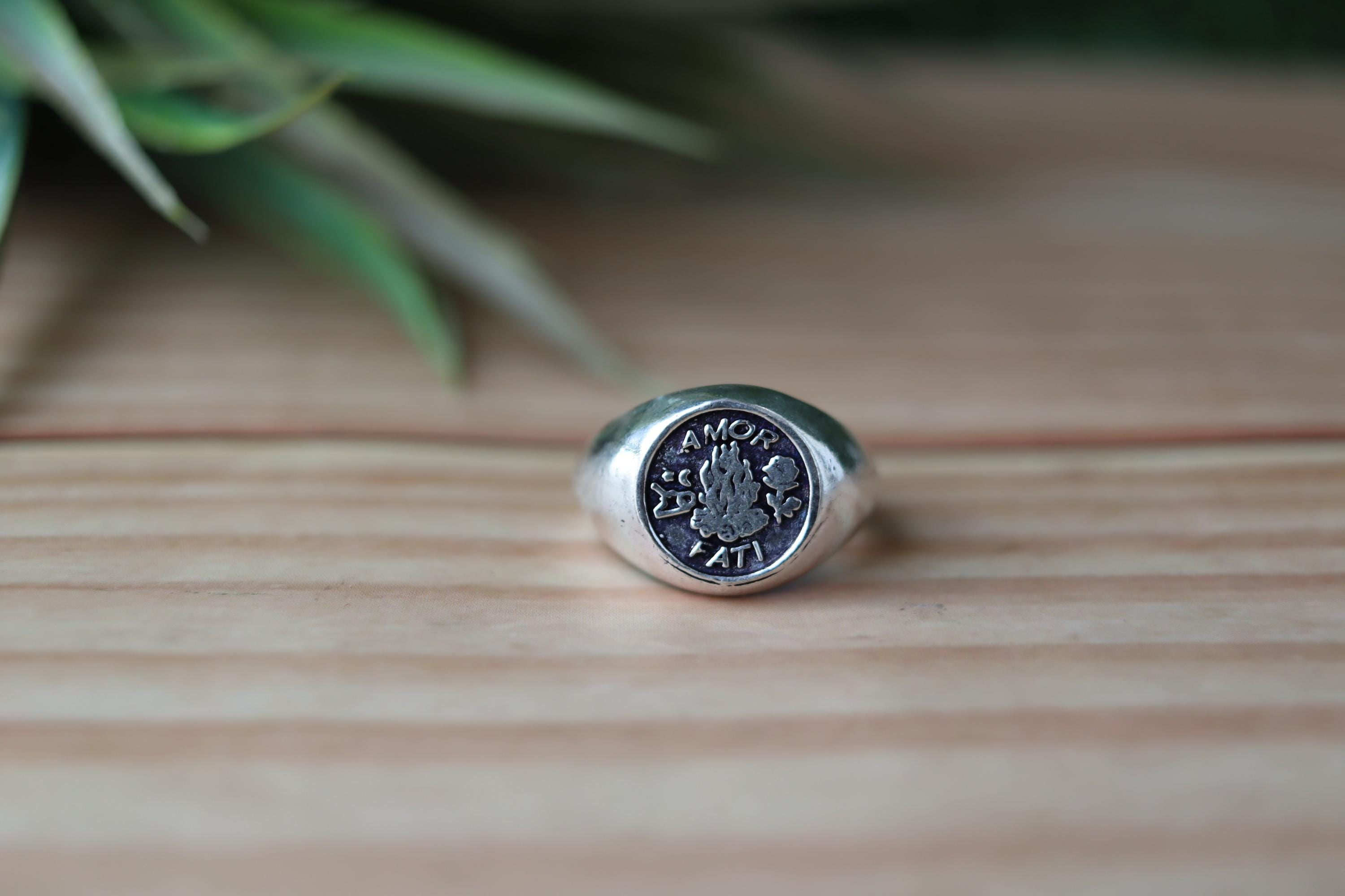 Divya Shakti Amor Fati Ring, 925 Sterling Silver Ring, Vintage Style ...