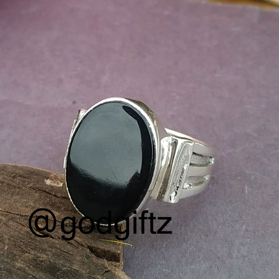 Inisha Creation Black Onyx Ring, Women Ring, 925 Silver Ring, Dainty ...