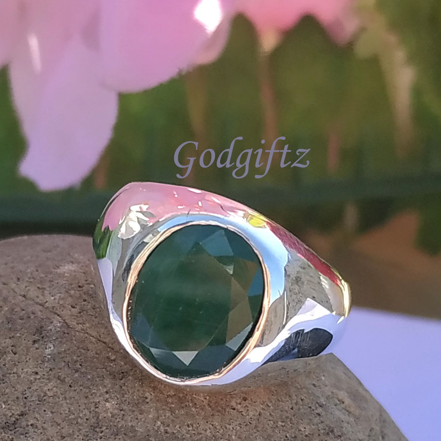 Divya Shakti Natural Emerald Ring, May Birthstone Ring, Handmade Ring ...