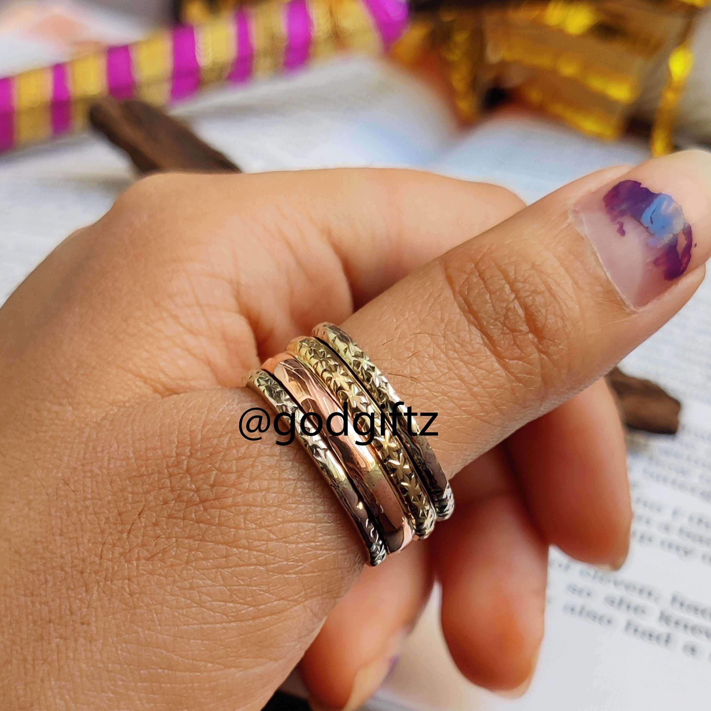 Inisha Creation Spinner Silver Ring - Mothers Day Ring - 925 Sterling ...