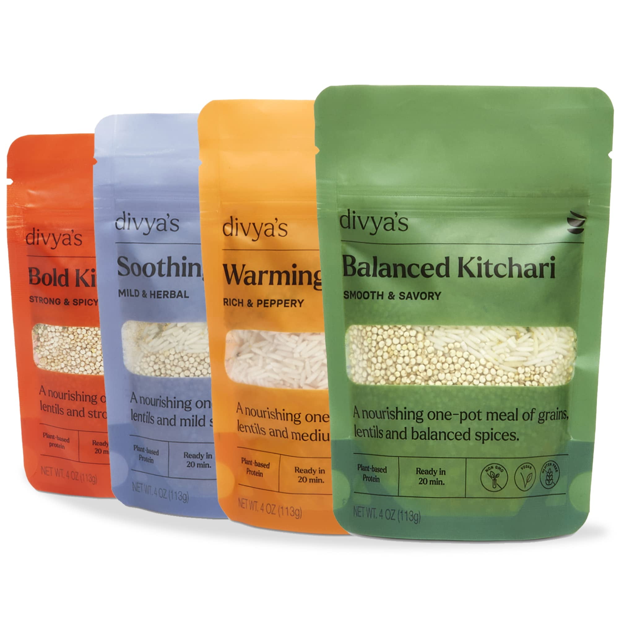 Divya's Kitchari MQH2 Variety Bundle, One-Pot Ayurvedic Meal with Grains, Lentils, & Spices ...