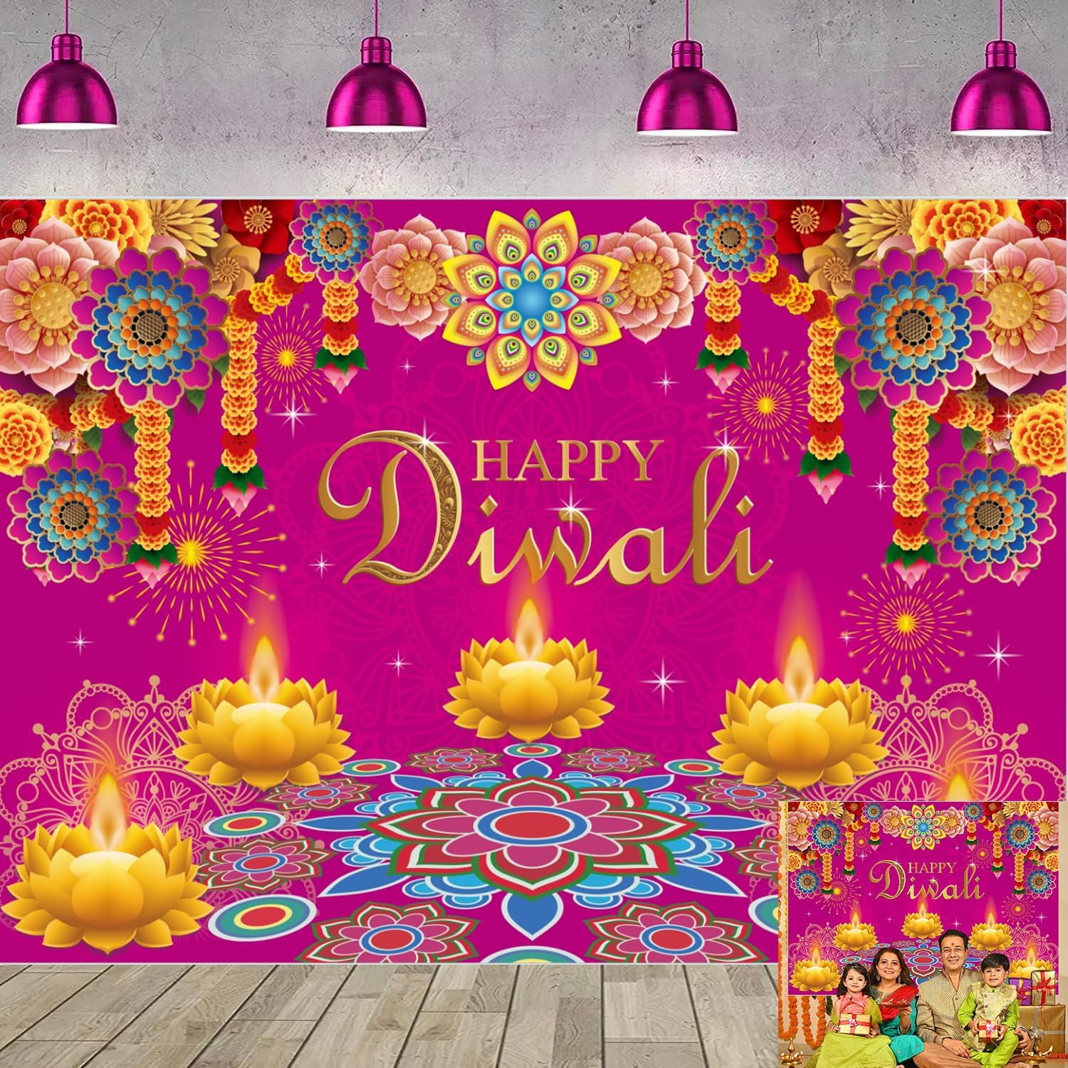 Diwali Backdrop Diwali Photography Backdrop Indian Traditional Festival ...