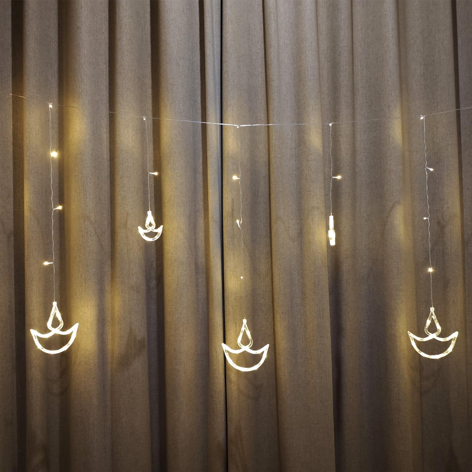 Diwali Curtain String Lights, Happy Diwali Indian Window String Night ...
