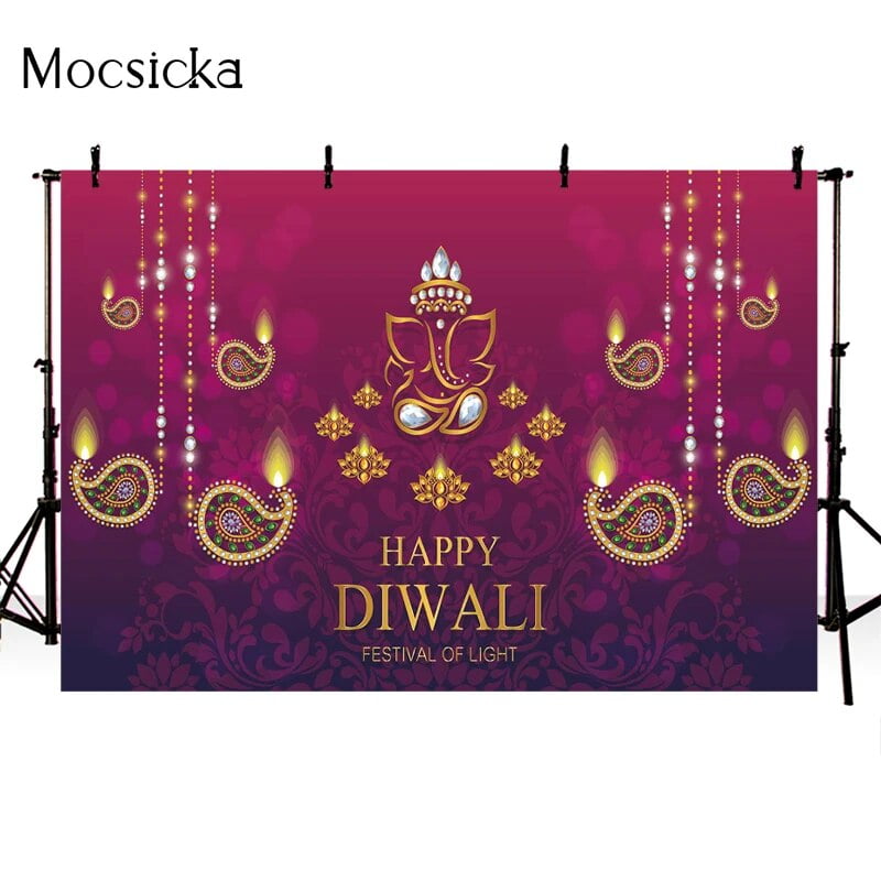 Diwali Festival Party Backdrop for Photography Mural India Diwali ...