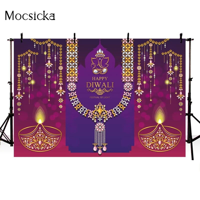 Diwali Festival Party Backdrop for Photography Mural India Diwali ...