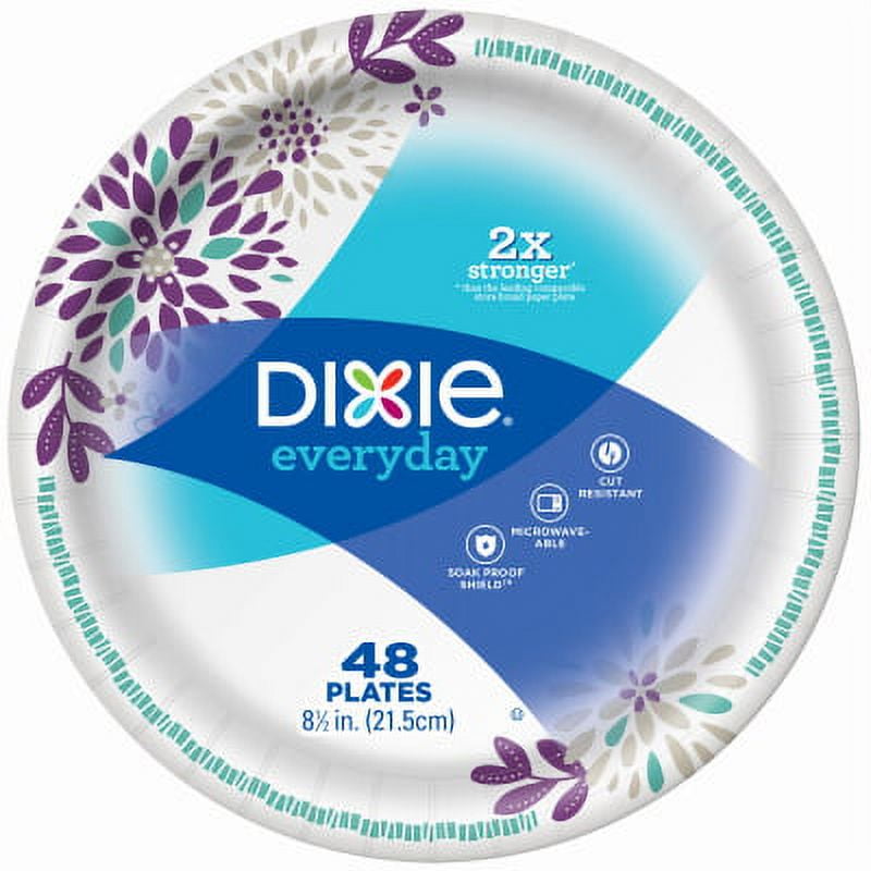 Dixie 48 Pack 8" x 1/2" Heavy Duty Paper Plates., Each - Walmart.com