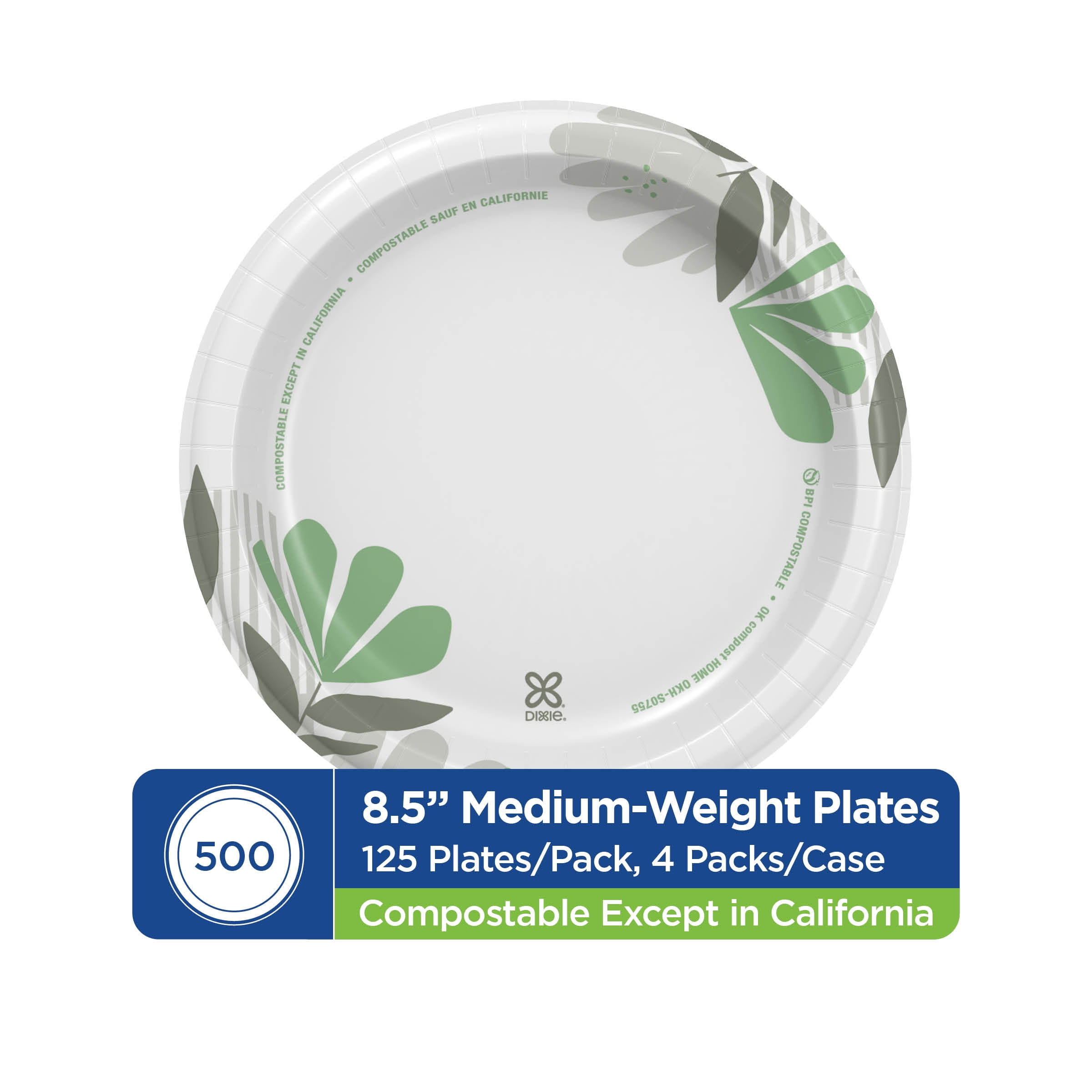 "Dixie® Ultra 8.5"" Medium-Weight Disposable Paper Plates, Pathways ...