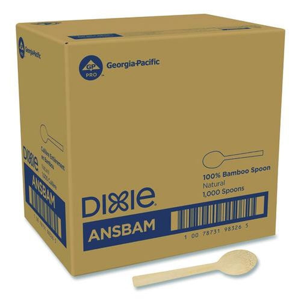 Dixie ANSBAM Mediumweight Bamboo Paper Spoon - Light Golden (1000 ...