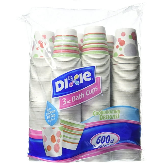 Dixie 3 Oz Bath Cups, Disposable, Easy to Throw Away, Pack of 600 ...