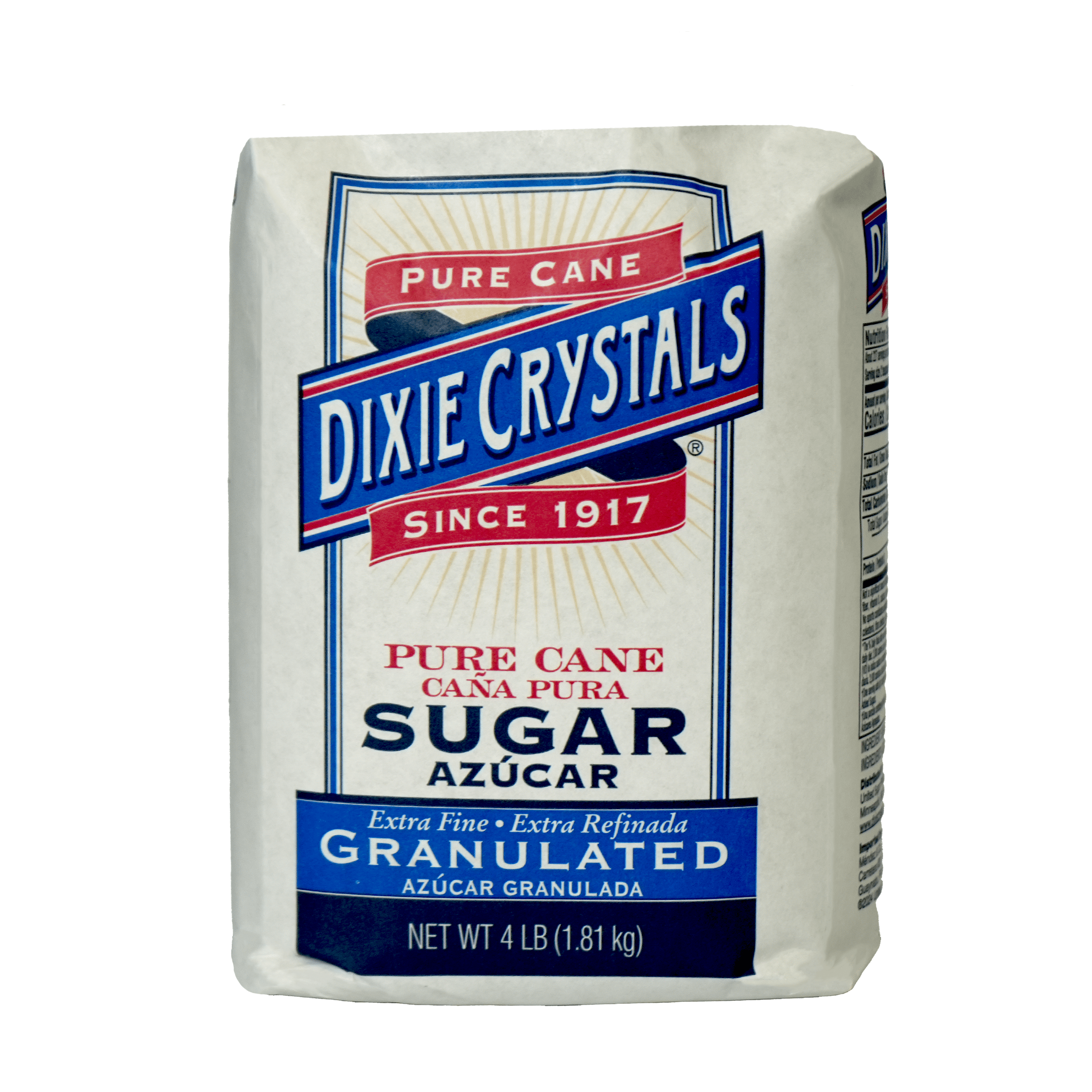 Dixie Crystals Pure Granulated Sugar, 4 lb, Gluten Free, Pure Cane ...