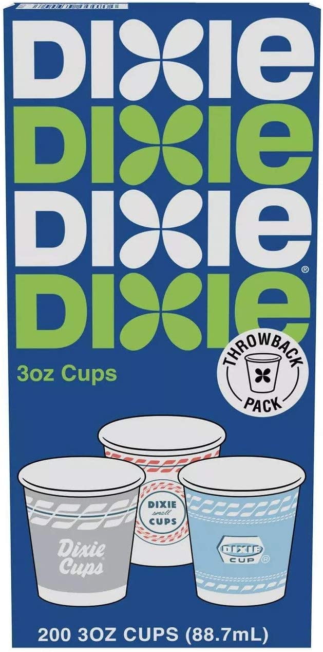 Dixie Disposable 3 Ounce Cups, Bathroom Size, 200 Count - Designs Vary ...