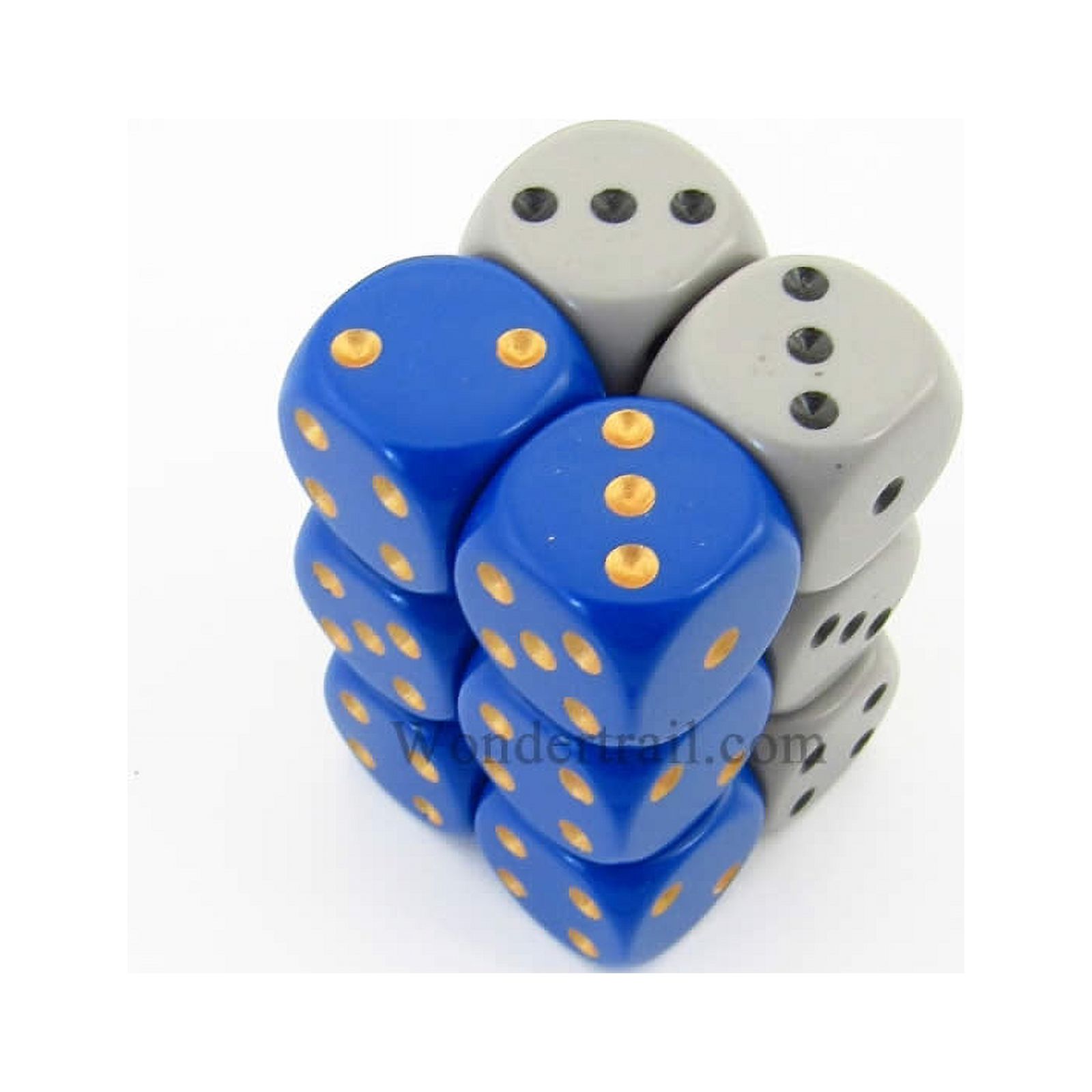 Dixie D6 Dice with Pips 16mm (5/8in) Pack of 12 Dice Chessex - Walmart.com