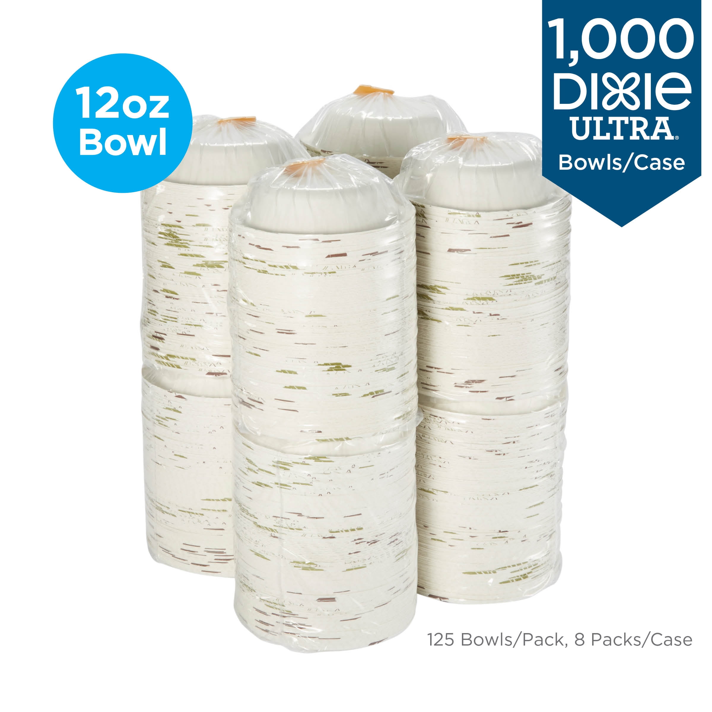 Dixie Disposable Paper Bowls, PFM21, 11.8 Fl. Oz., White, 1,000 Count ...