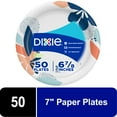 Dixie Disposable Paper Plates, Multicolor, 7 in, 50 Count - Walmart.com