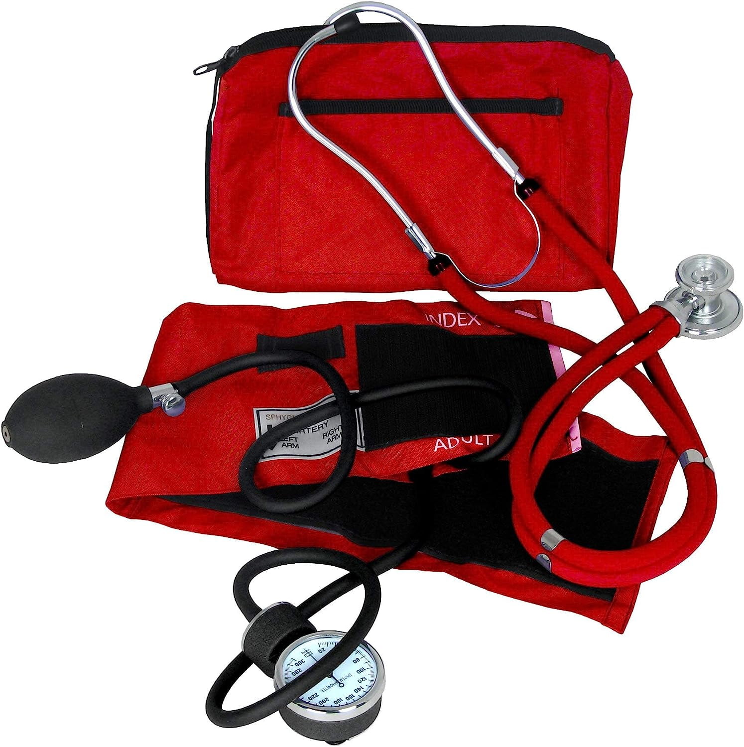 Dixie EMS Deluxe Manual Blood Pressure Monitor & Stethoscope Kit, Upper ...