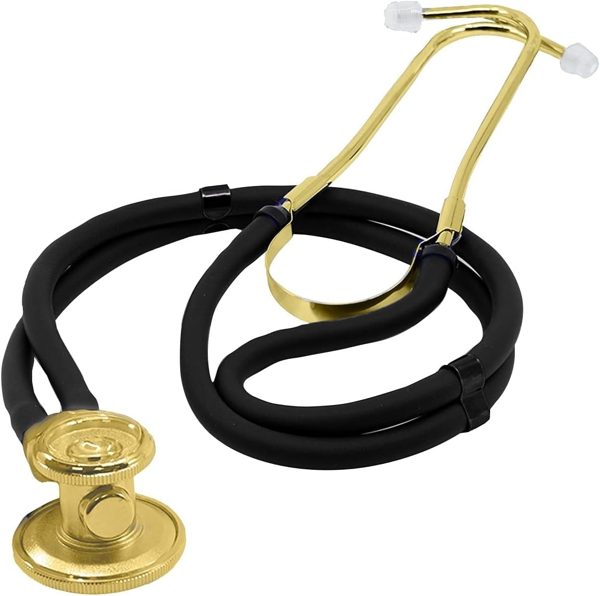 Dixie Ems Sprague-Rappaport Type Two Tube Stethoscope – Black with Gold ...