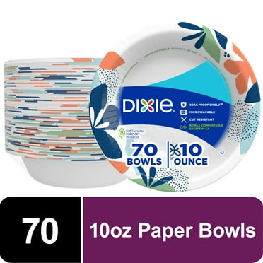 Dixie Paper Bowls 10 Ounce Disposable Bowl - Walmart.com