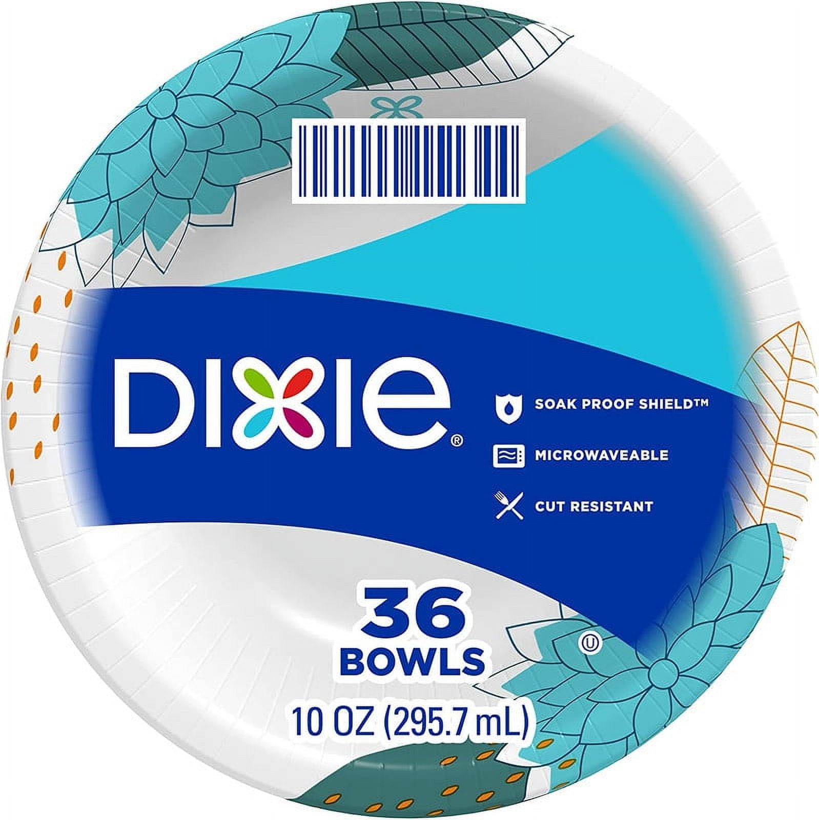 Dixie Everyday 10 oz Disposable Paper Bowls, Printed, Microwave Safe ...