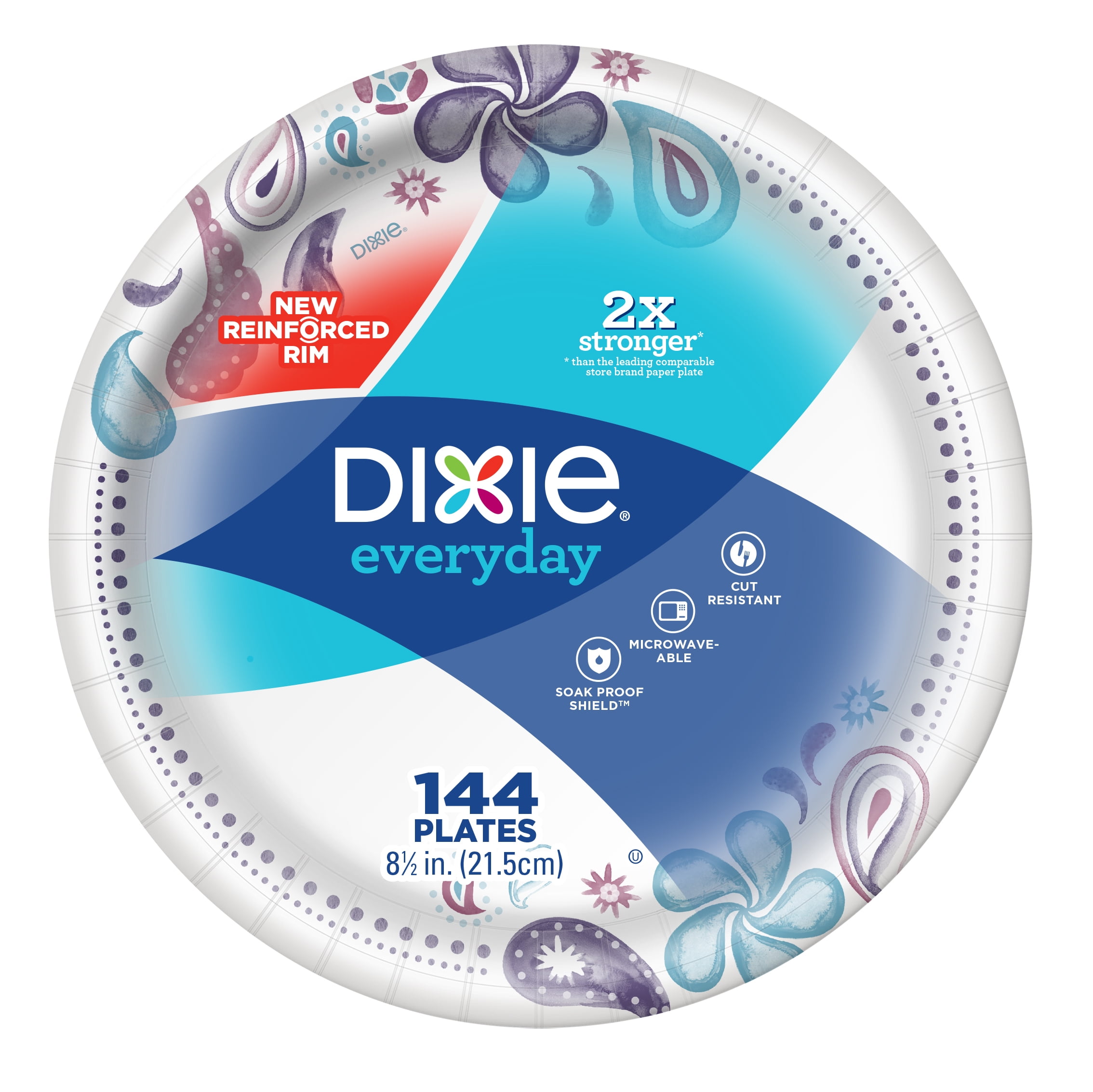 Dixie Everyday Paper Lunch Plates, 8.5", 144 Count - Walmart.com