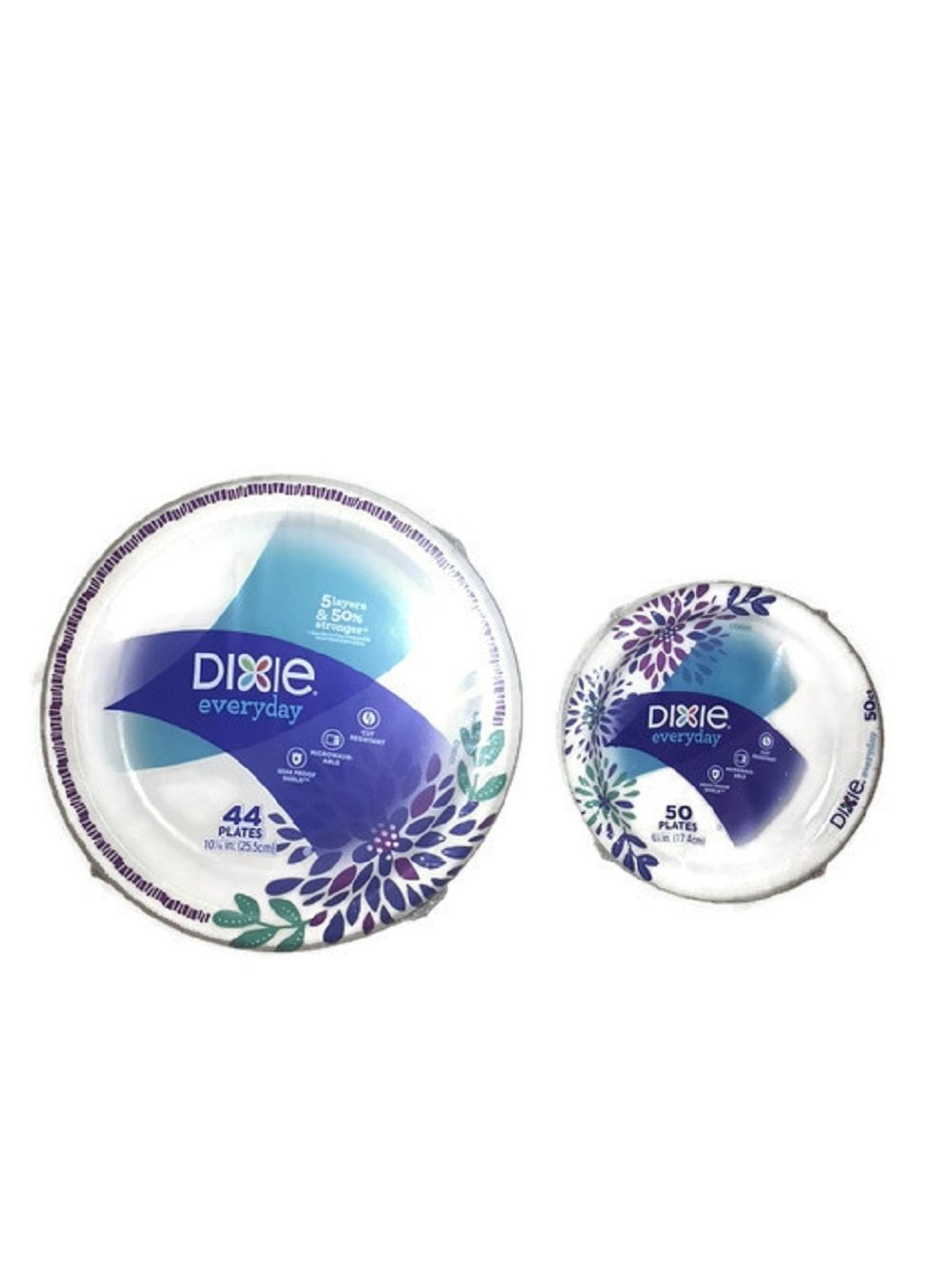 Dixie Everyday Paper Plate Bundle, Large And Small, Dinner (44 Ct) And ...