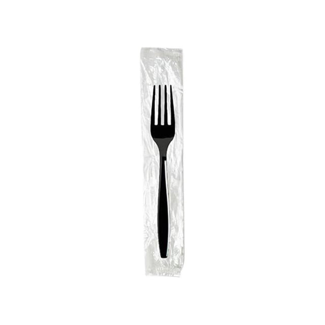 Dixie FH53C Plastic Individually Wrapped Forks, Black, 1000 / Carton ...