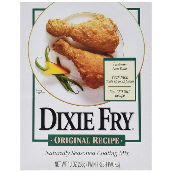 Dixie Fry, Original Recipe Seasoned Coating Mix 10oz Box (Pack of 12 ...