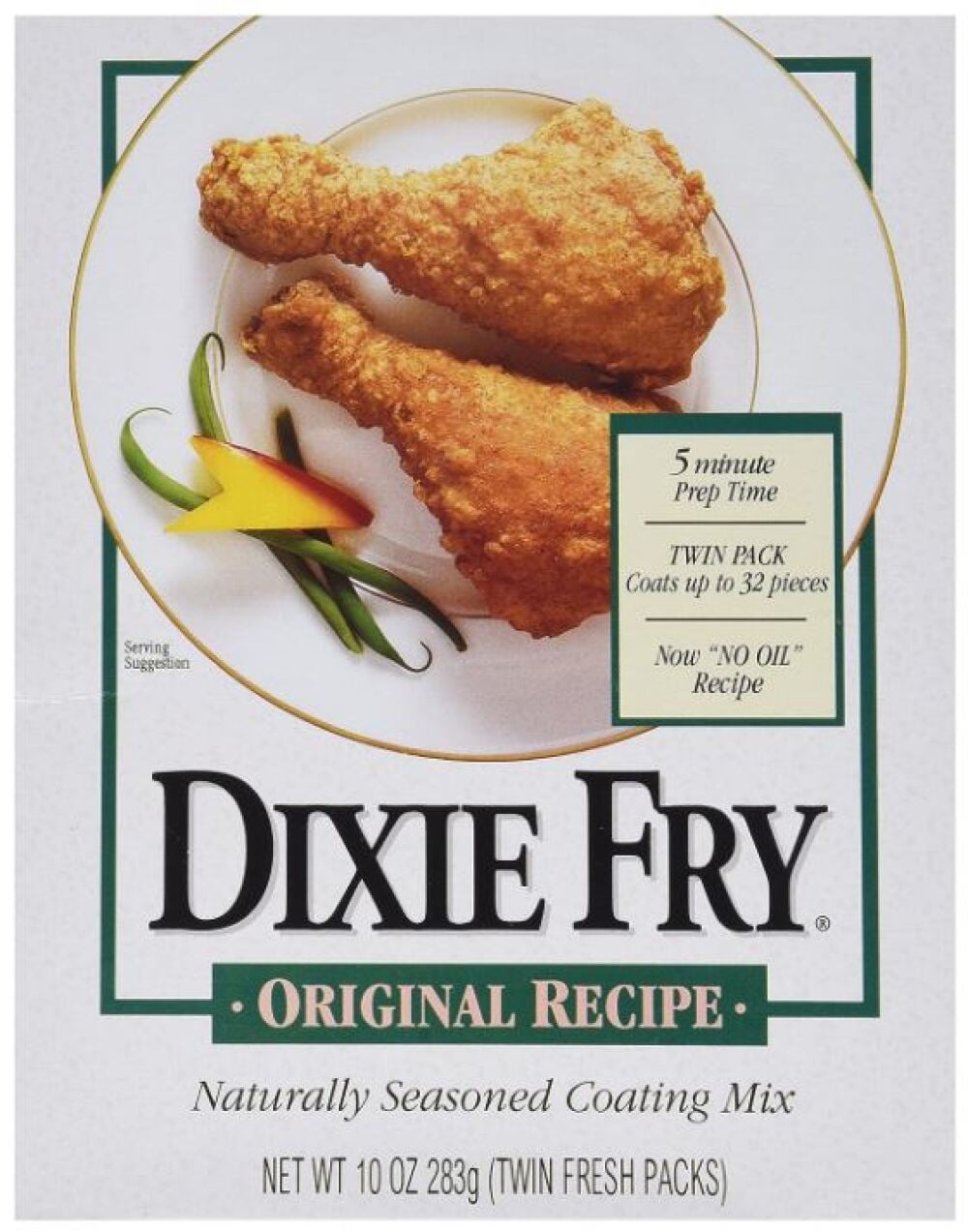 Dixie Fry, Original Recipe Seasoned Coating Mix 10oz Box (Pack of 2 ...
