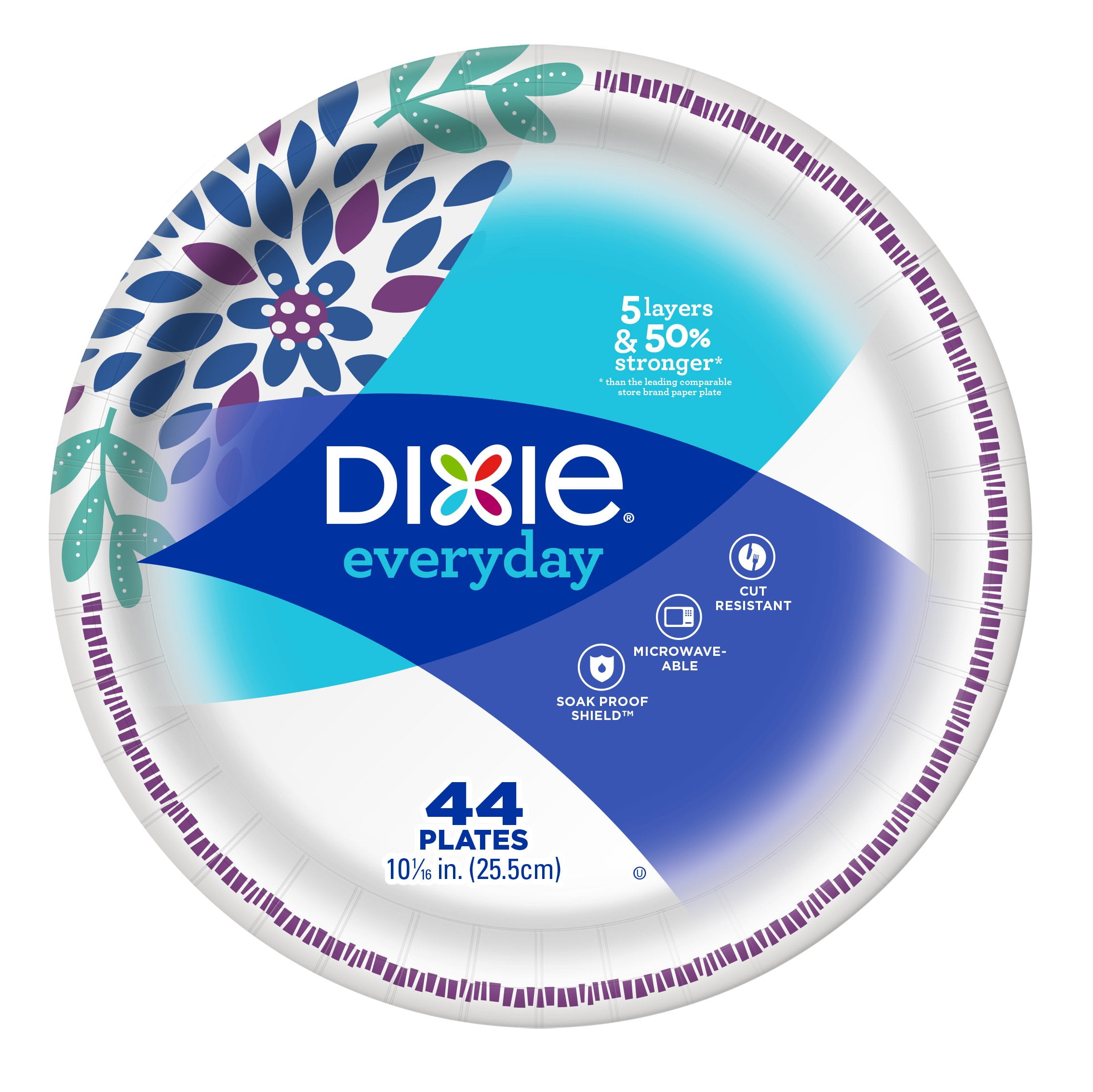 Dixie Heavy Duty Plate, MSF2 44 Count - Walmart.com