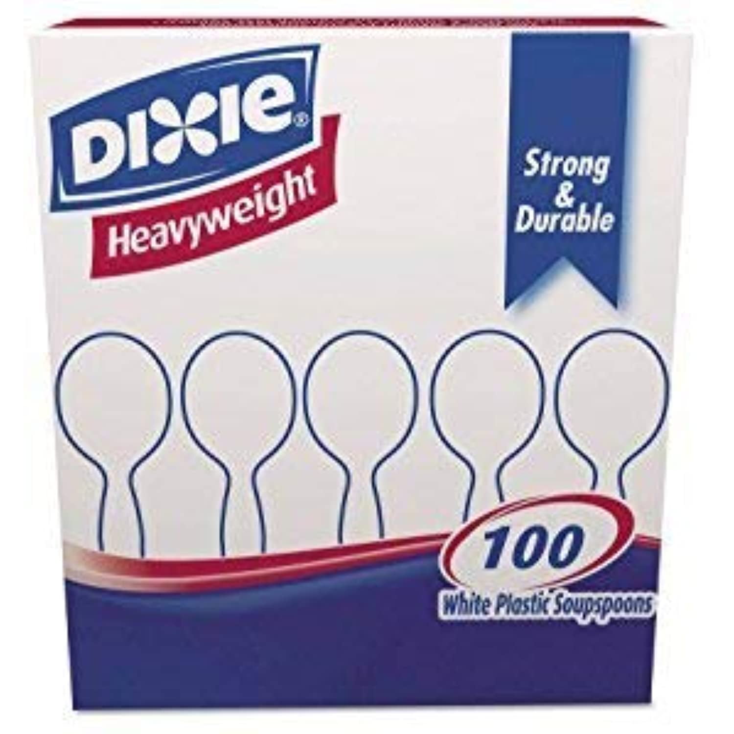 Dixie Heavyweight Plastic Spoons Udaui White, 100 Count (2 Pack ...