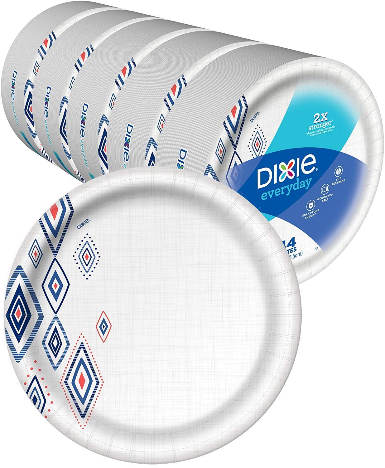 Dixie Large Paper Plates, 10 Inch, 220 Count, 2X Stronger*, Microwave ...