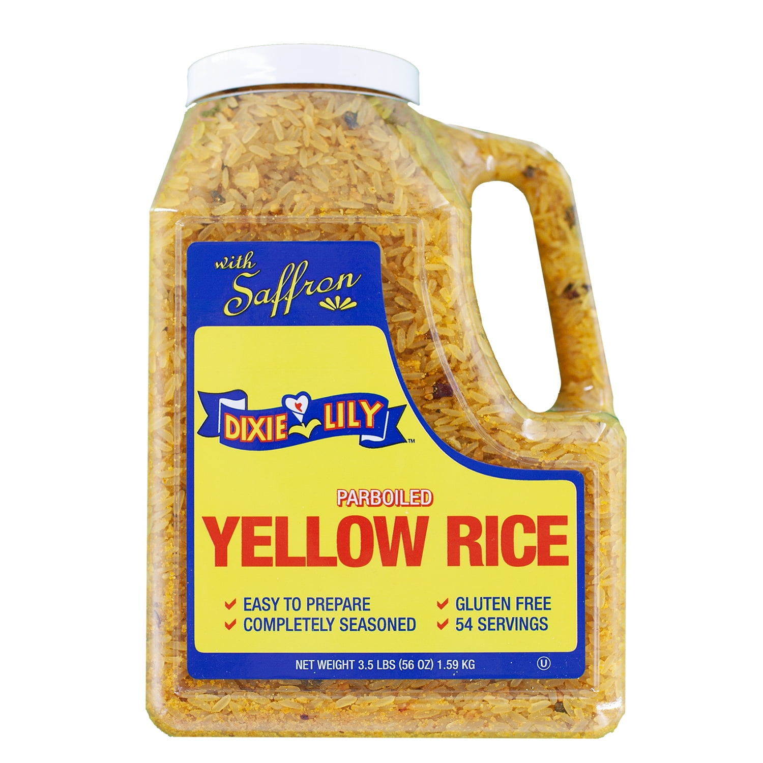 Dixie Lily Enriched Yellow Rice Dinner with Saffron 3.5 lb Bag Gluten ...