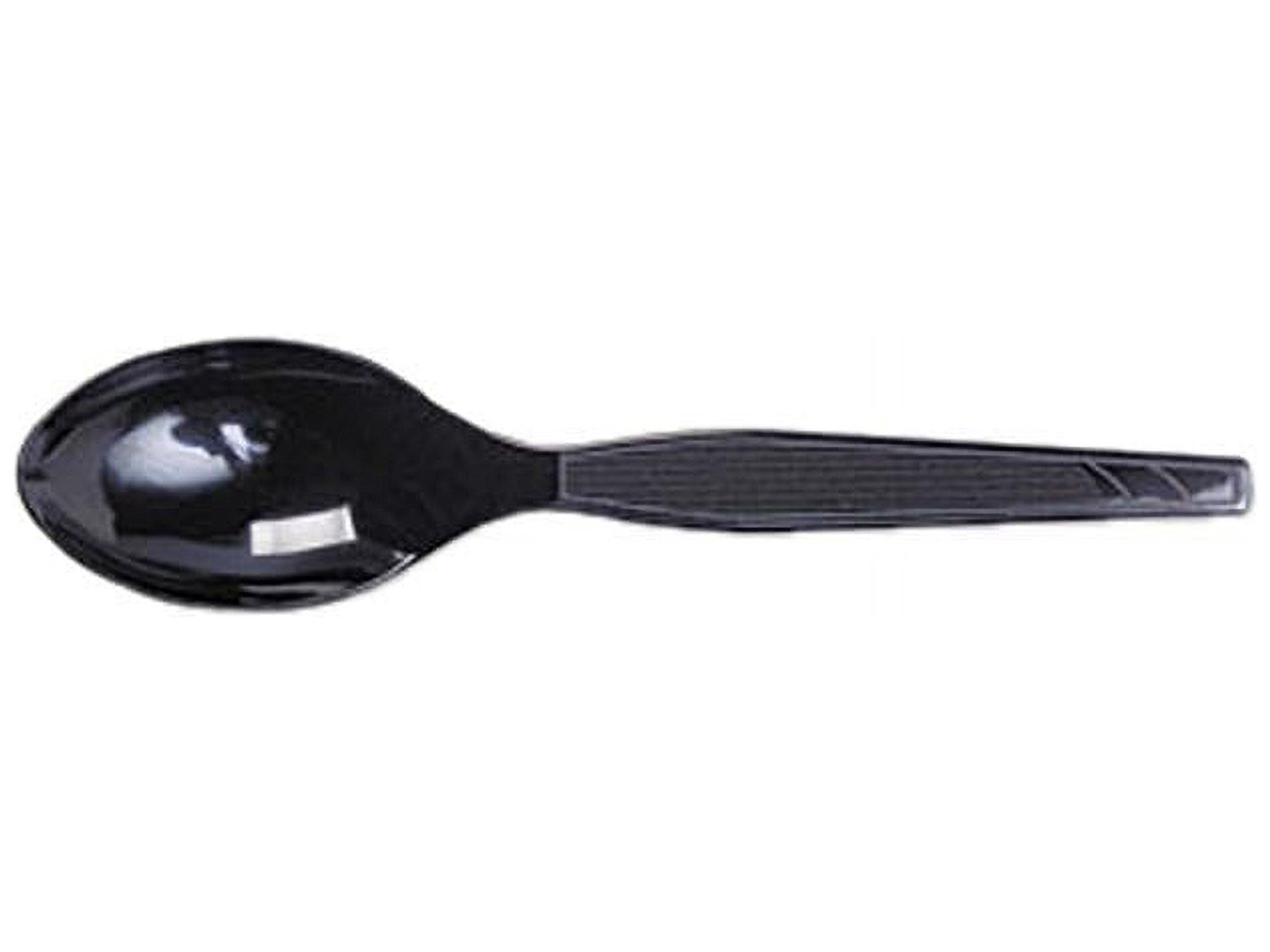 Dixie Value Bulk Disposable Medium Weight Black Plastic Spoons, 100 ...