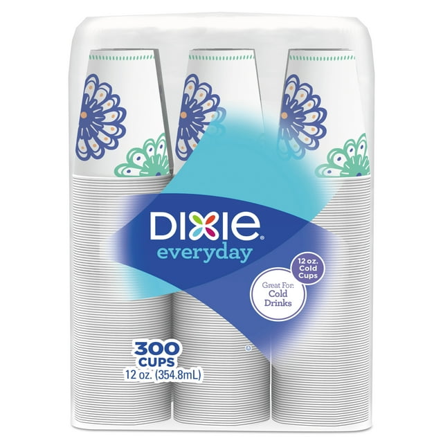 Dixie Multicolor Paper Cups, 12 oz, 300 Count - Walmart.com