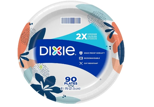 Dixie Paper Plates, Dinner Size Printed Disposable Plate 90 Count, (8 1 ...