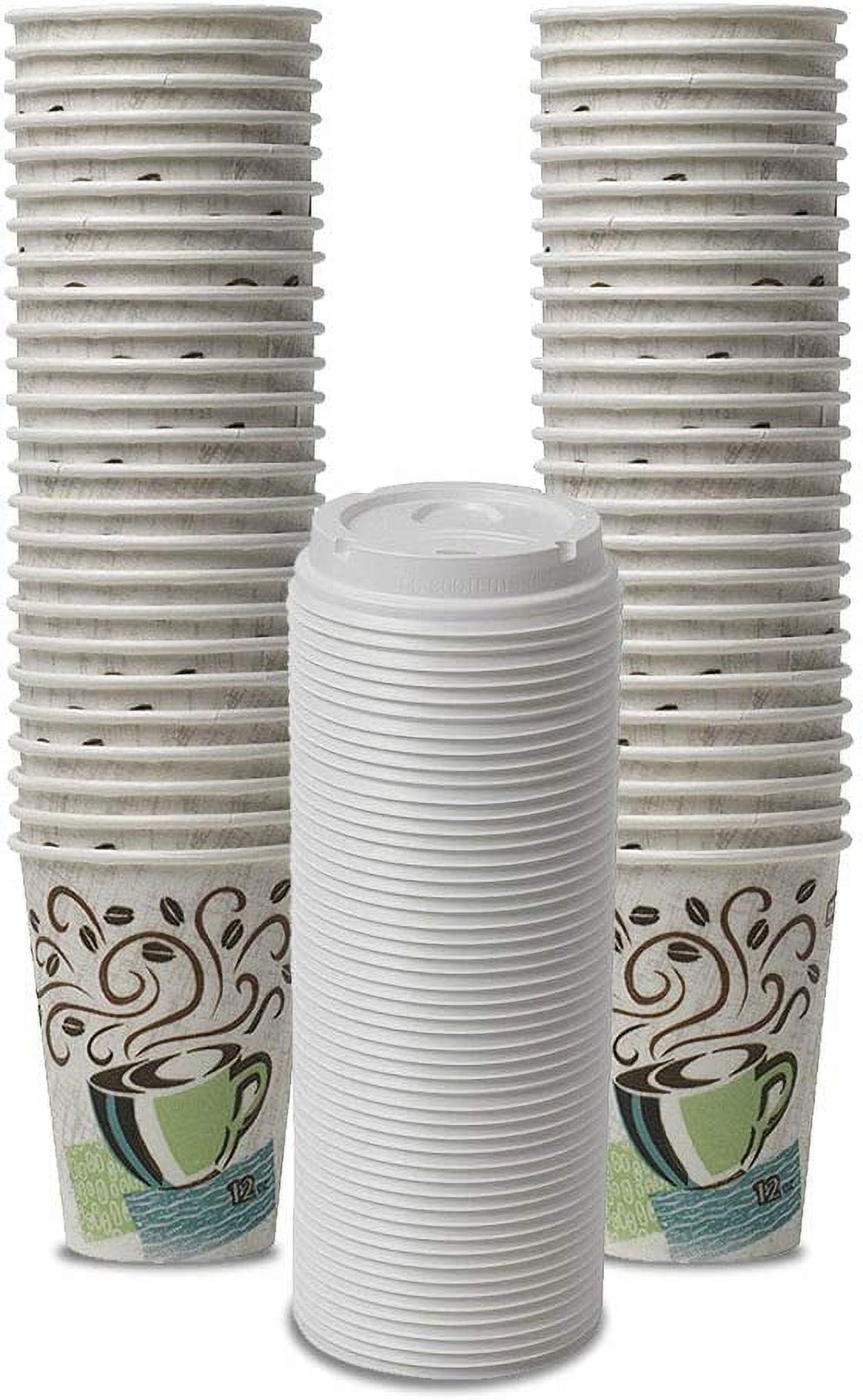 Dixie PerfecTouch WiseSize Insulated Paper Cup, Coffee Design, 12oz, 50 ...