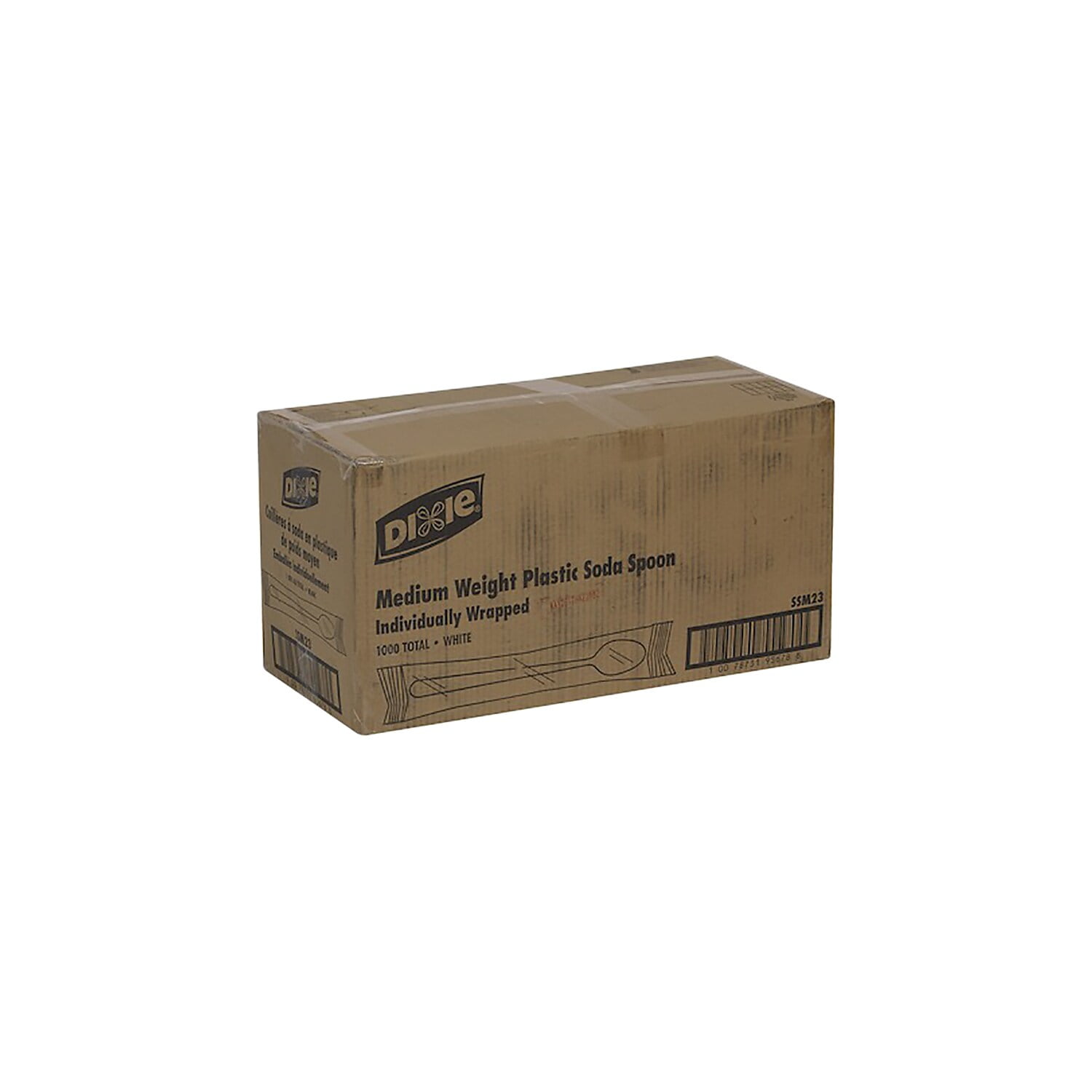 Dixie Polystyrene Soda Spoon Medium-Weight White 1000/Carton (SSM23 ...